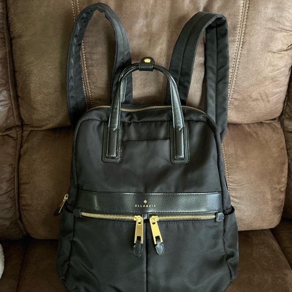 allancia | Bags | Black And Gold Structured Backpack With Adjustable ...